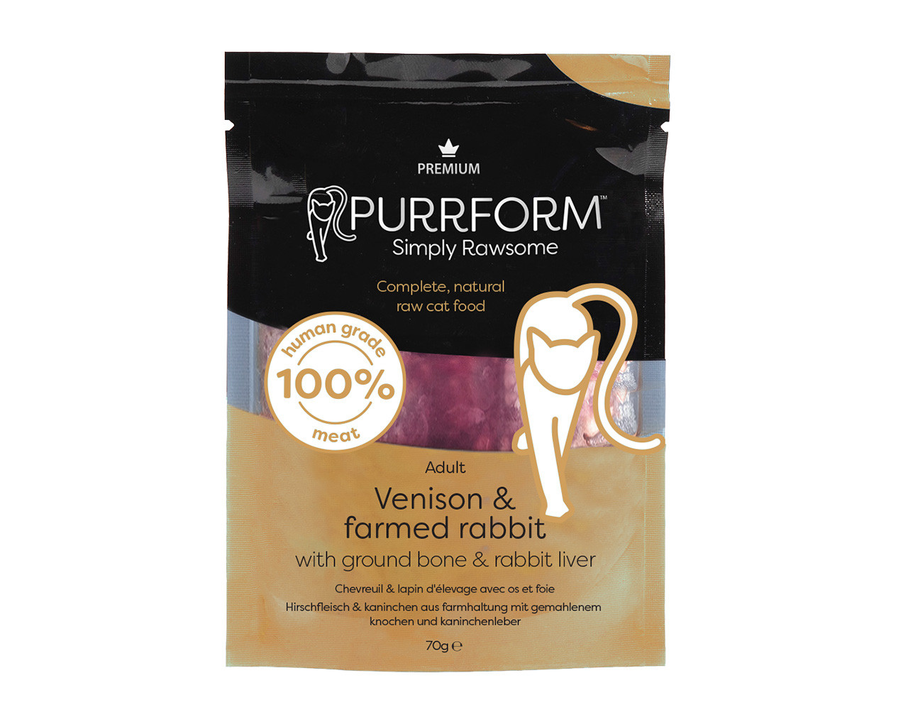 Venison & Farmed Rabbit & Ground Bone with Rabbit Liver - Purrform Ltd