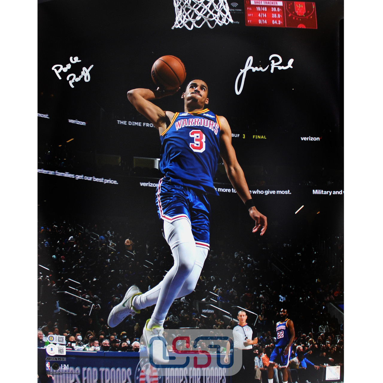 Jordan Poole Warriors Signed "Poole Party" 16x20 Photograph Photo USA ...