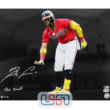 Ronald Acuna Jr. Braves Signed "Too Small" 16x20 Photograph Photo USA ...
