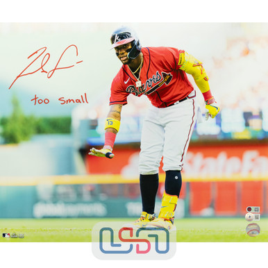 Ronald Acuna Jr. Braves Signed "Too Small" 16x20 Photograph Photo USA ...
