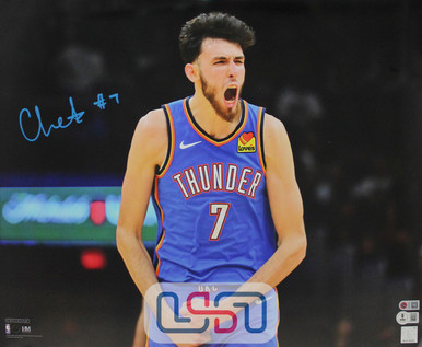 Chet Holmgren Thunder Signed Autographed 16x20 Photograph Photo USA SM ...