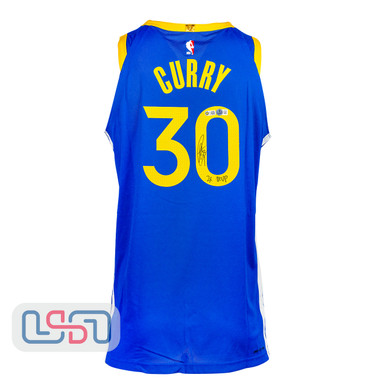 Stephen Curry Warriors Signed "2X MVP" Nike Icon Authentic Jersey USA ...