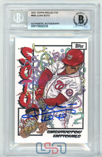 Juan Soto Nationals Signed Autographed 2021 Topps Project 70 #646 BAS ...