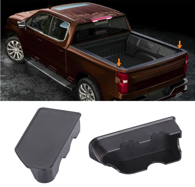 Bed Rail Stake Pocket Covers - Wood Console Inserts