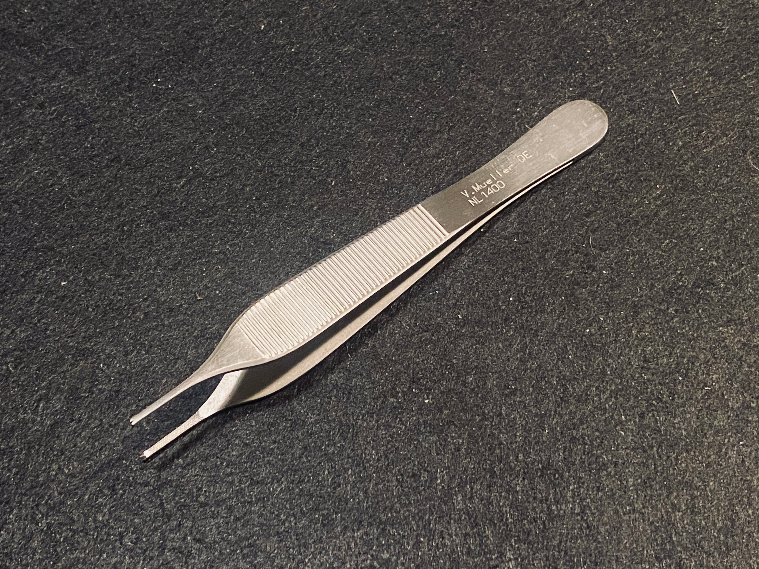 V. Mueller NL1400 Adson Forceps, 1 X 2 Teeth, 4.75" For Sale