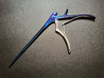 V. Mueller NL4271-81 Chroma-Line Blue Kerrison Rongeur, 40° Up, 1mm, 8"