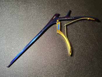 V. Mueller NL4273-82 Chroma-Line Blue Kerrison Rongeur, 40°, 2mm, 8"