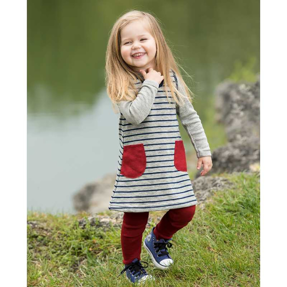Engel - Little Girls Jumper Dress Tunic, 100% Organic Wool Terry, 3 ...