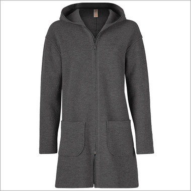 ENGEL - Women's Hooded Jacket, 100% Organic Boiled Merino Wool