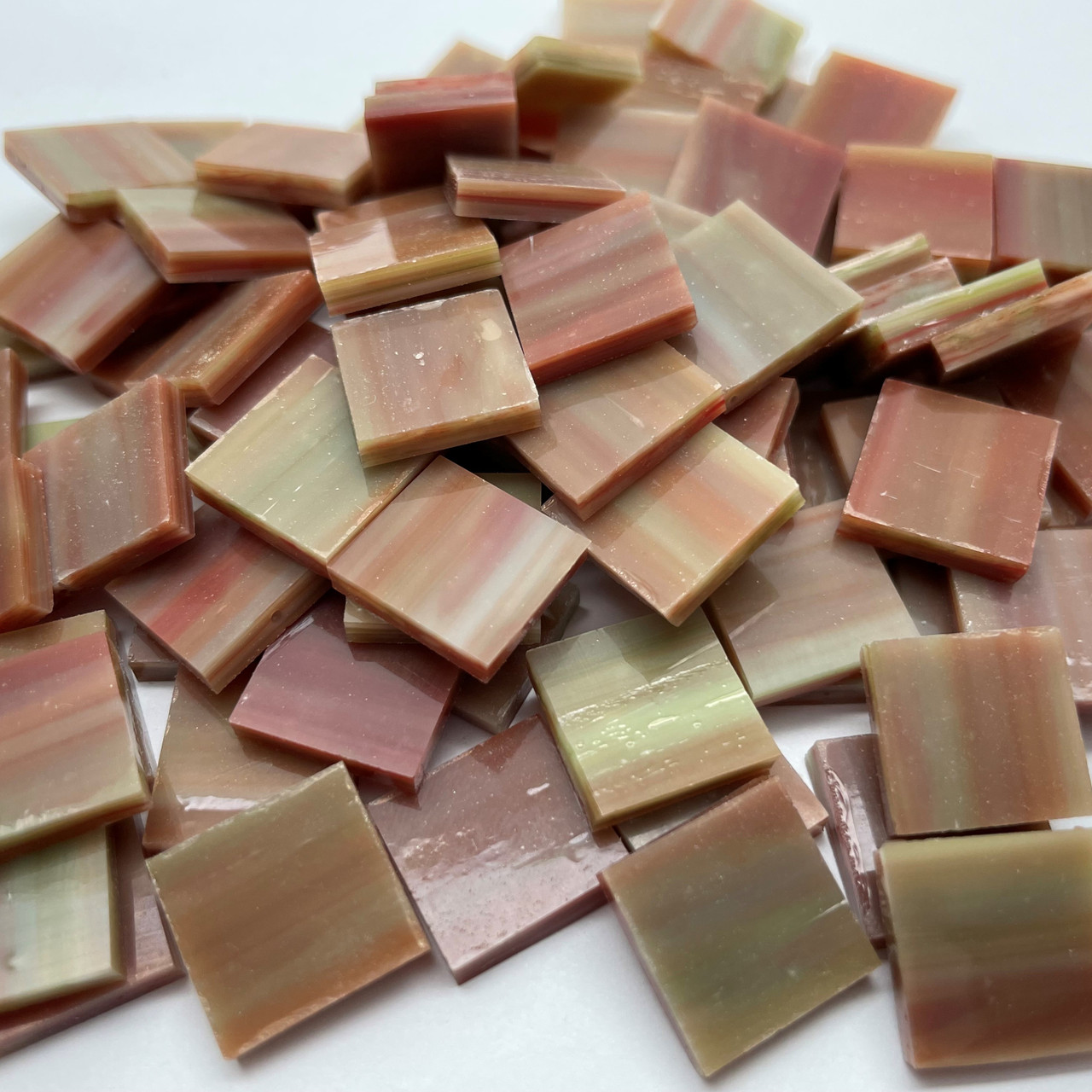 Brandy Rose Stained Glass Mosaic Tiles - Mosaic Tile Mania