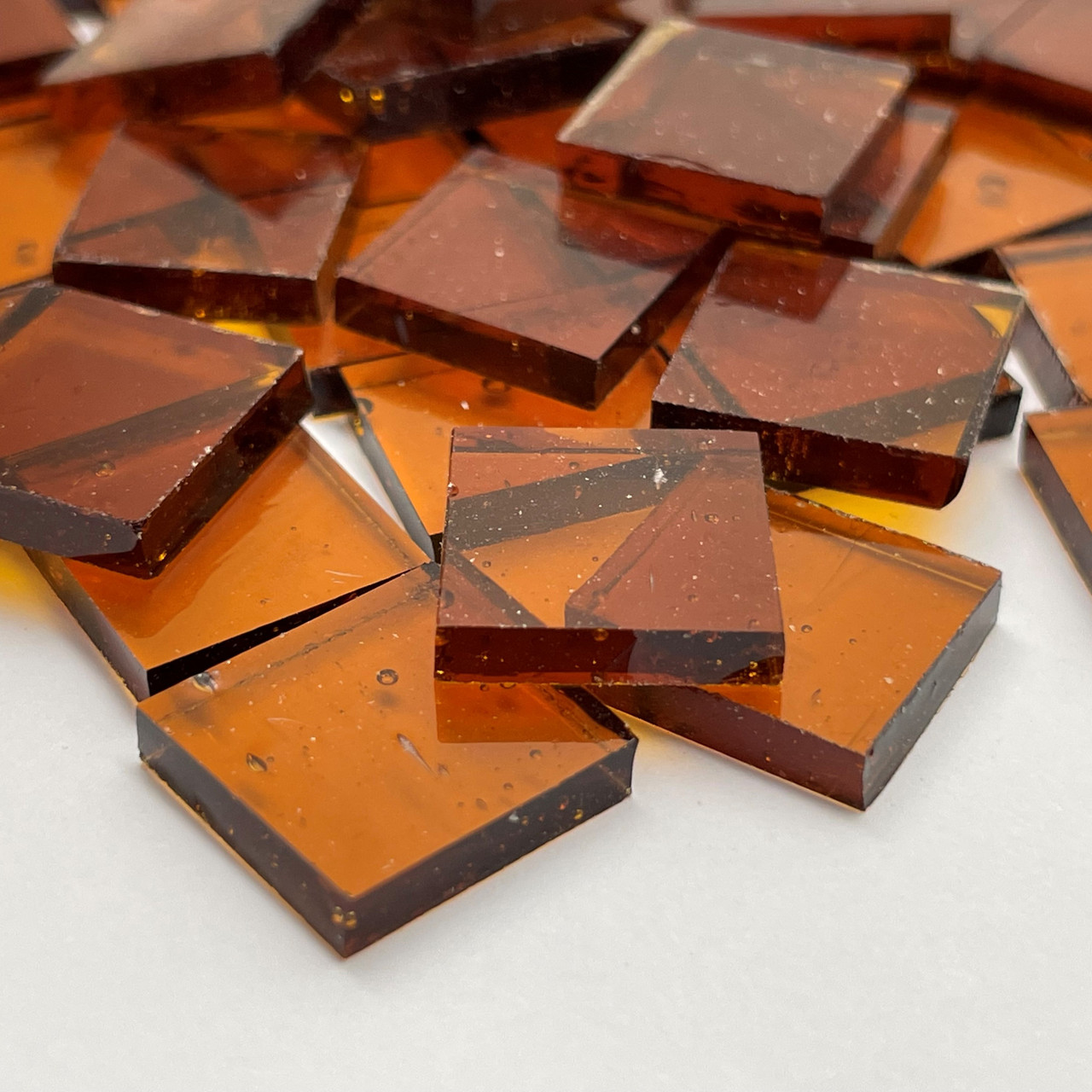 GGG Golden Brown Cathedral Stained Glass Mosaic Tiles - Mosaic Tile Mania