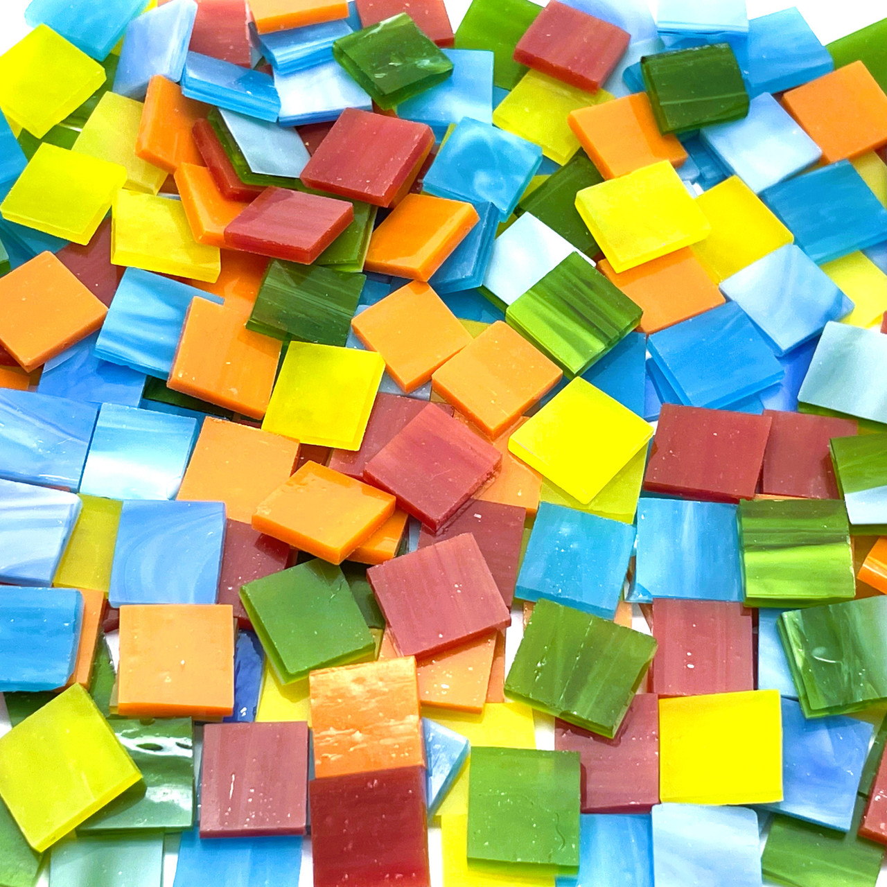 Mason's Tropical Mix Stained Glass Mosaic Tiles - Mosaic Tile Mania
