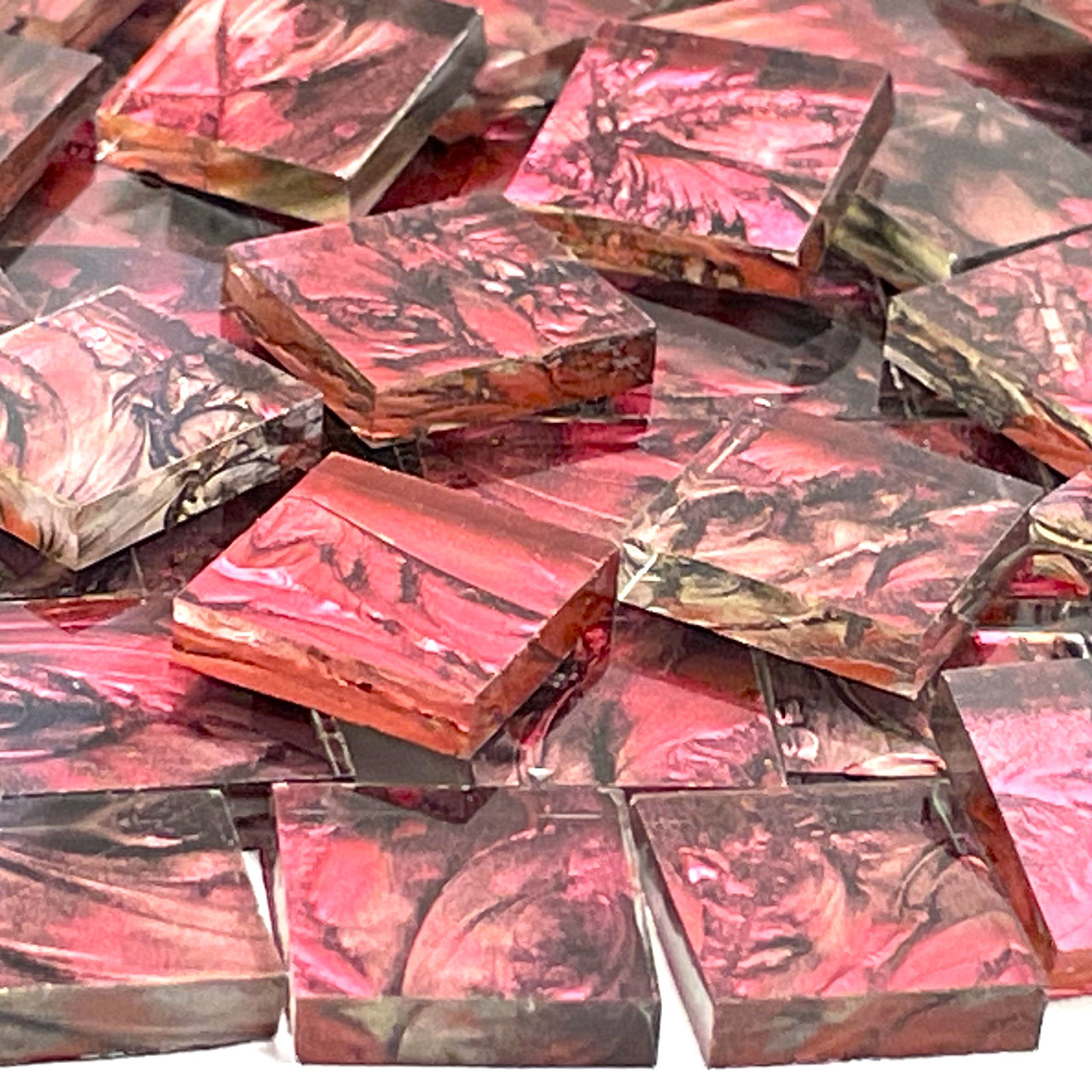 Fuchsia Van Gogh Stained Glass Mosaic Tiles - Mosaic Tile Mania