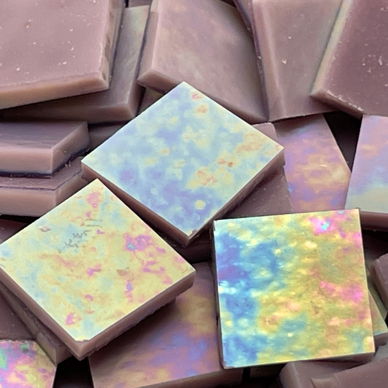 Violet Opal Iridescent Stained Glass Mosaic Tiles COE 96 - Mosaic Tile ...