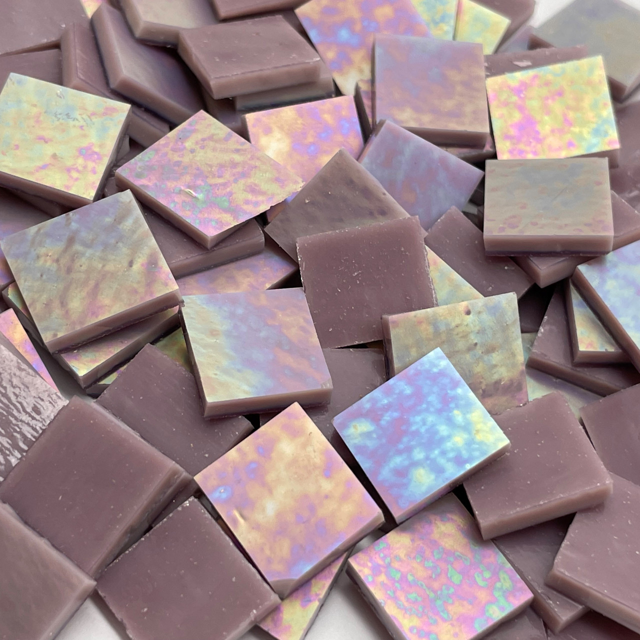 Violet Opal Iridescent Stained Glass Mosaic Tiles COE 96 - Mosaic Tile ...