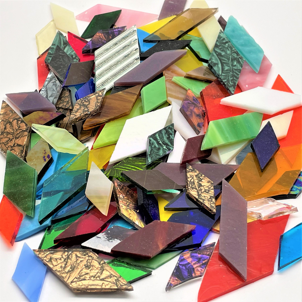 Diamond Mix - 1/2 lb Assorted Colors and Sizes of Rhombus ...