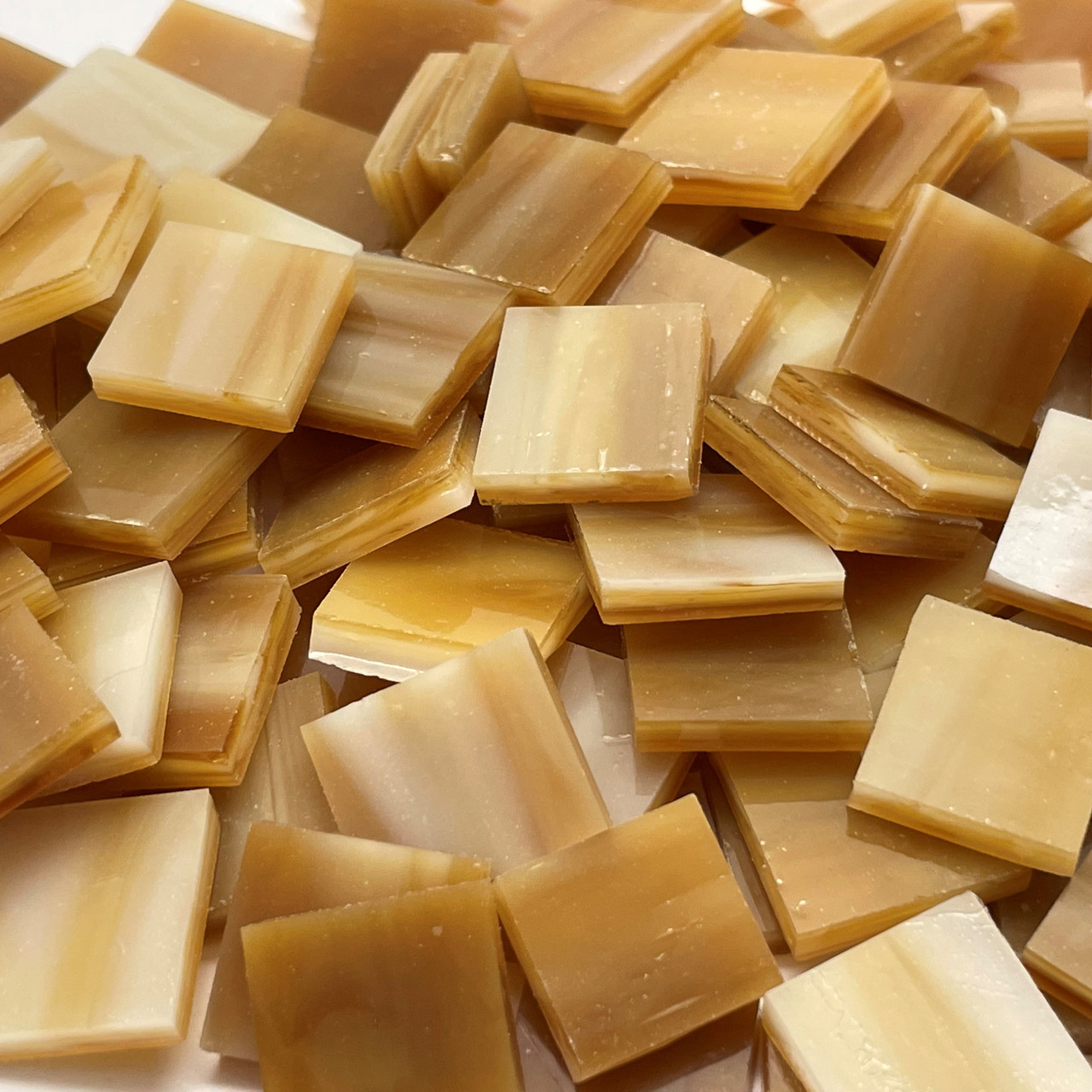 Caramel Stained Glass Mosaic Tiles - Mosaic Tile Mania