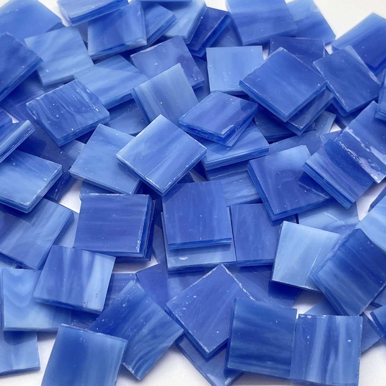 Persian Blue And White Wispy Stained Glass Mosaic Tiles Mosaic Tile Mania
