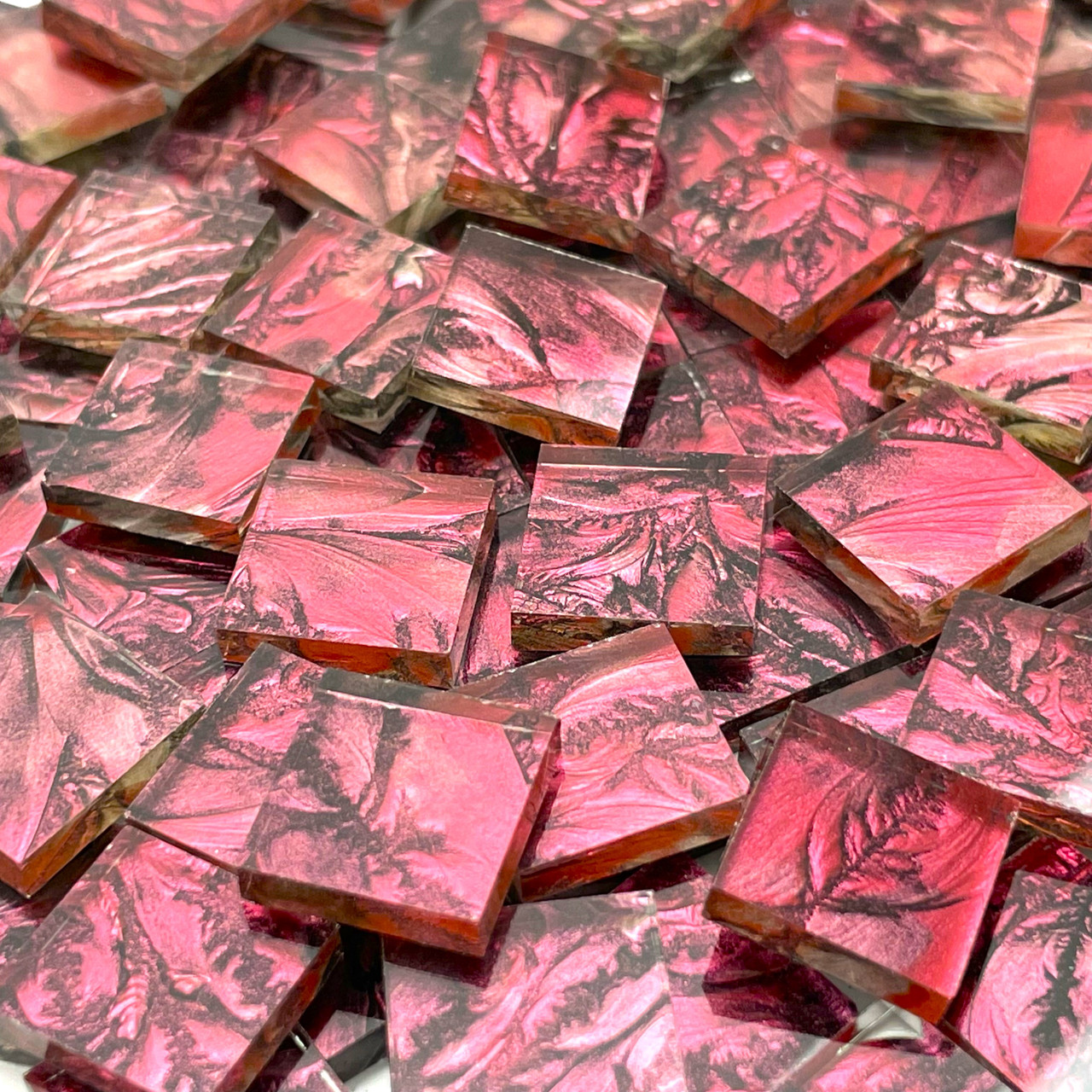 Purple & Fuchsia Van Gogh Stained Glass Mosaic Tiles - Mosaic Tile Mania