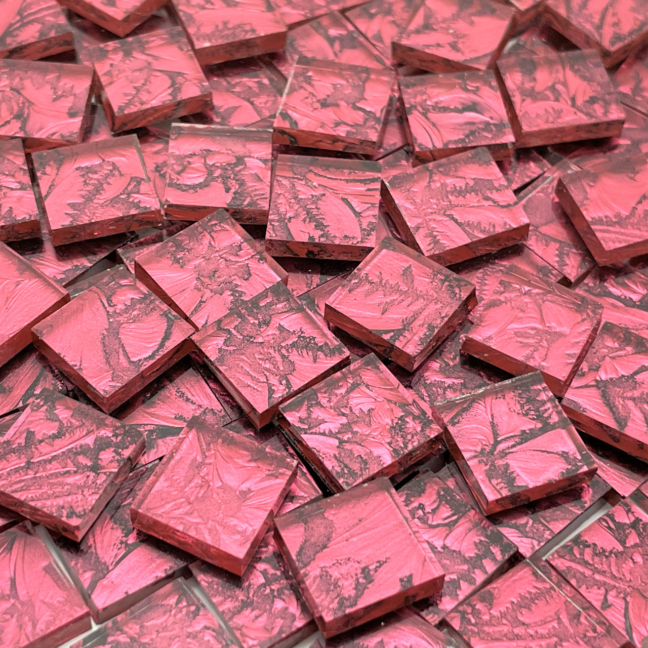 Fuchsia Van Gogh Stained Glass Mosaic Tiles - Mosaic Tile Mania