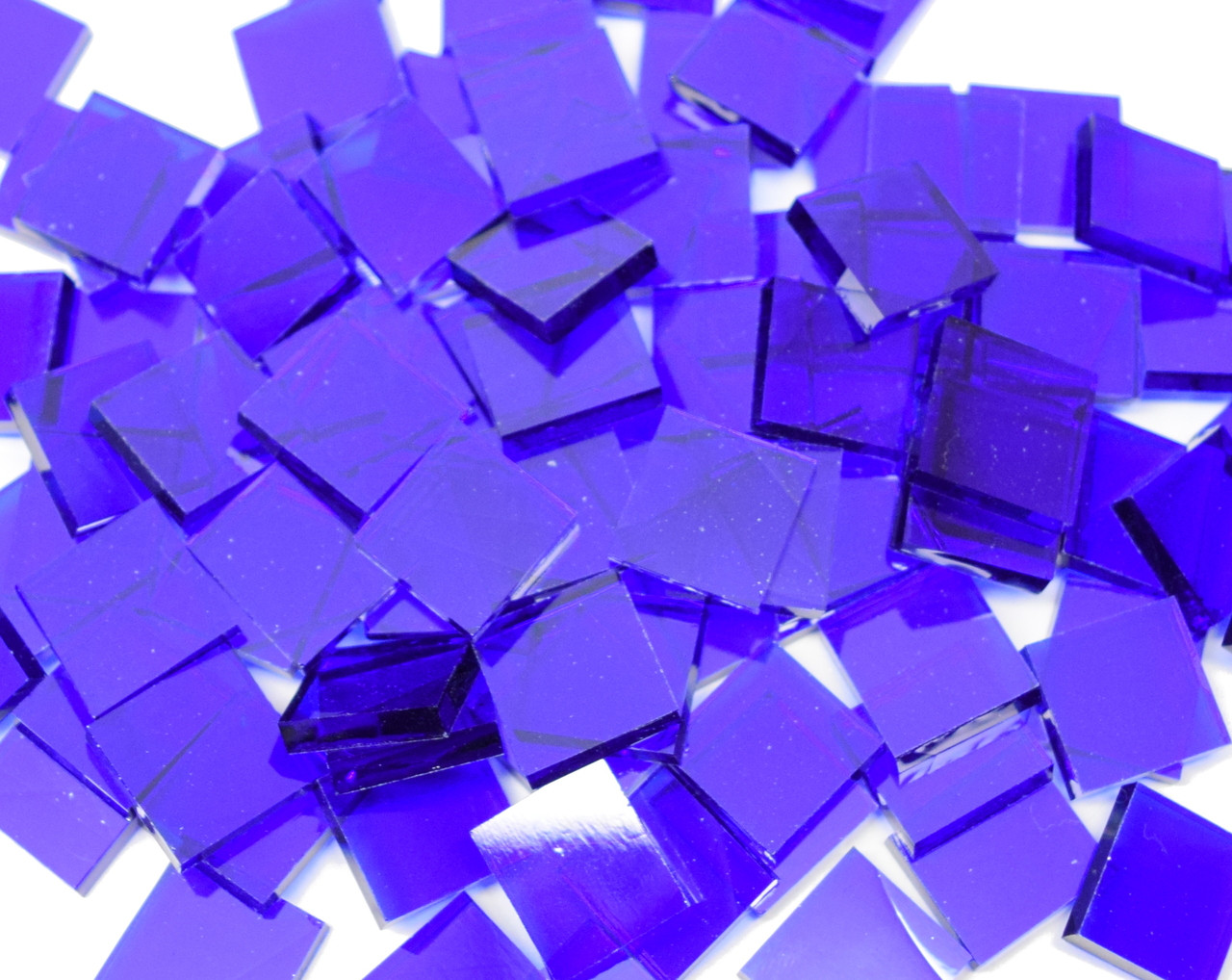 Blazing Blue Artique Stained Glass Mosaic Tiles - Mosaic Tile Mania