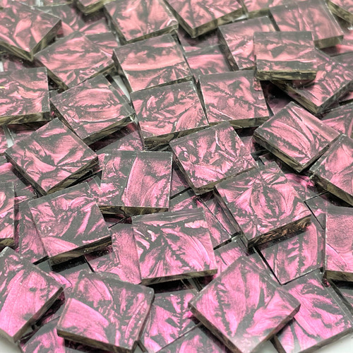 Fuchsia Van Gogh Stained Glass Mosaic Tiles - Mosaic Tile Mania