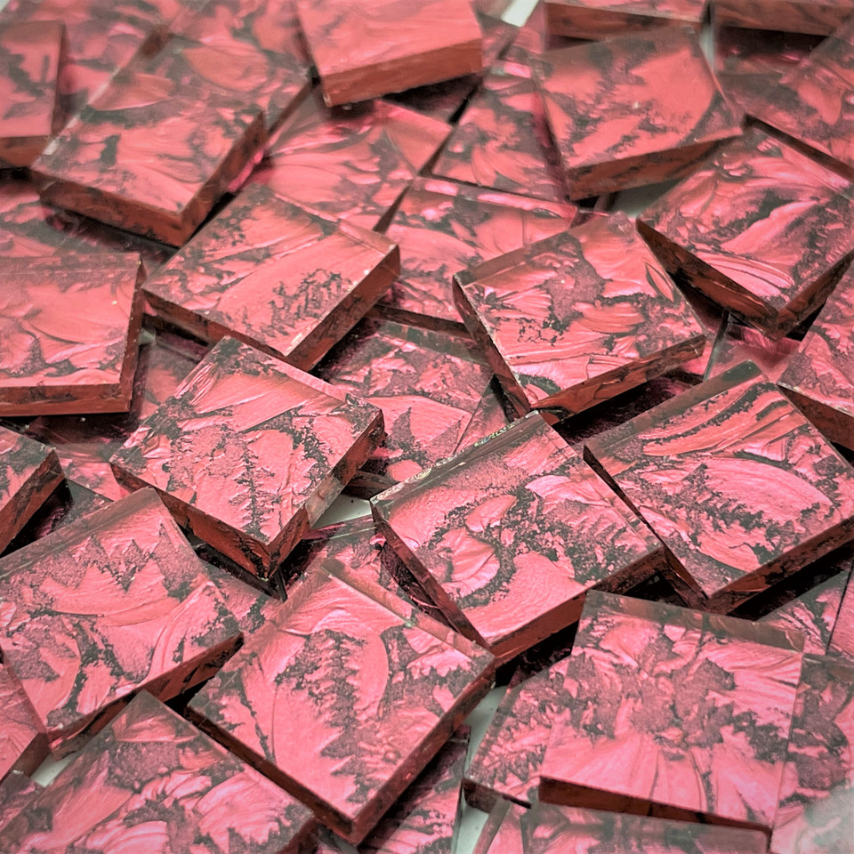 Fuchsia Van Gogh Stained Glass Mosaic Tiles - Mosaic Tile Mania
