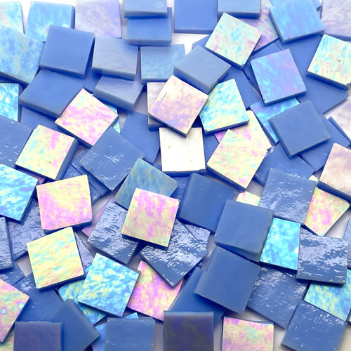 Superior Blue Opal Luminescent Stained Glass Mosaic Tiles COE 96 ...