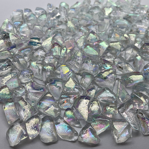 30% OFF 1oz FUSED Clear Stained Glass DICHROIC NUGGETS (8-15pcs per oz ...