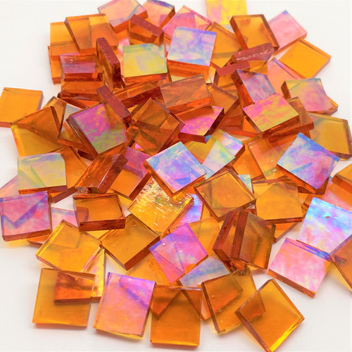 Cinnamon Translucent Iridescent Stained Glass Mosaic Tiles COE 96 ...