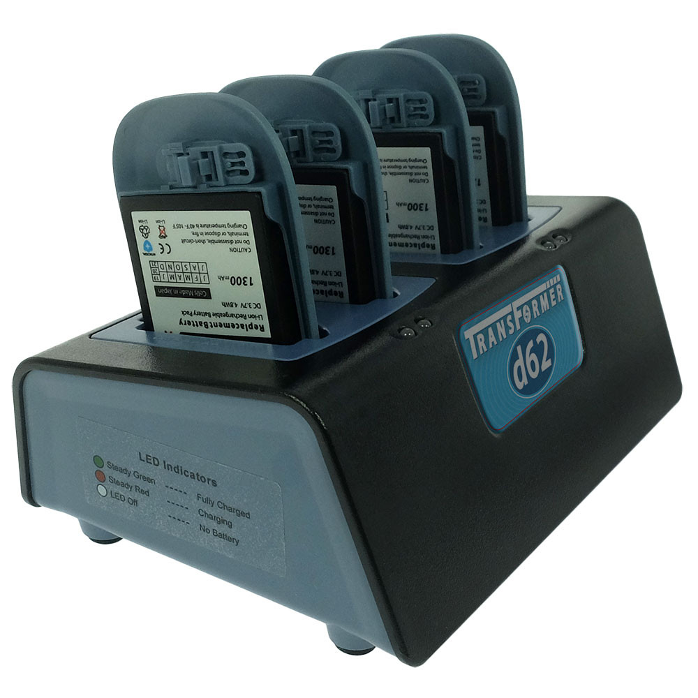 Transformer 4-Bay Battery Charger for Ascom d62 and i62 Batteries ...