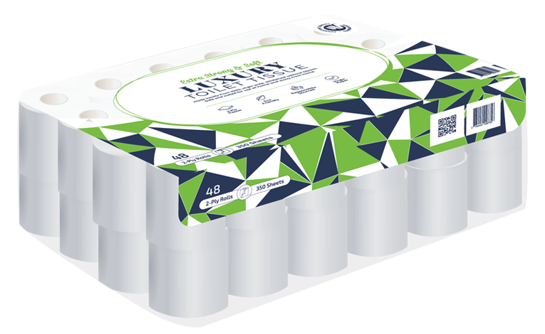 Luxury Double Ply Toilet Tissue (Virgin) 48s - 350 Sheets
