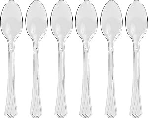 White Plastic Teaspoons 500pc