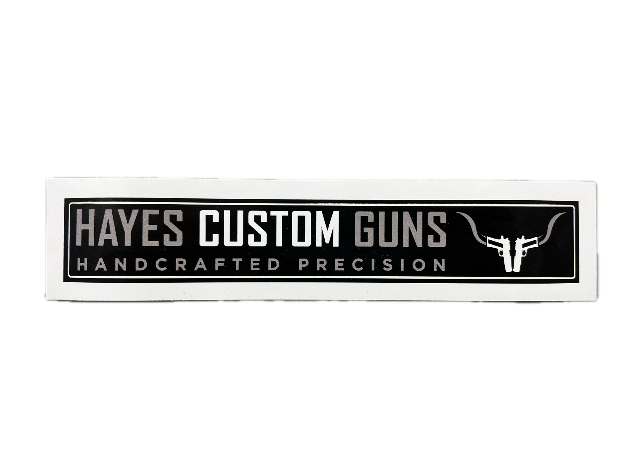 Hayes Custom Guns 6 3/4" x 1" sticker