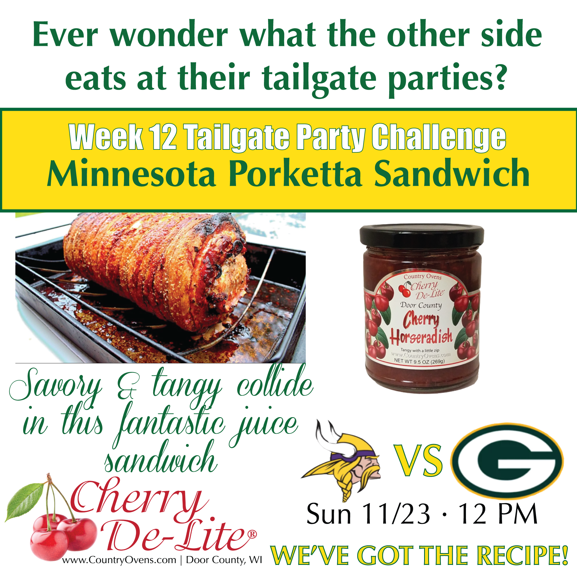 Minnesota Style Porketta Sandwich - Tart Cherry | Cherry De-Lite ...