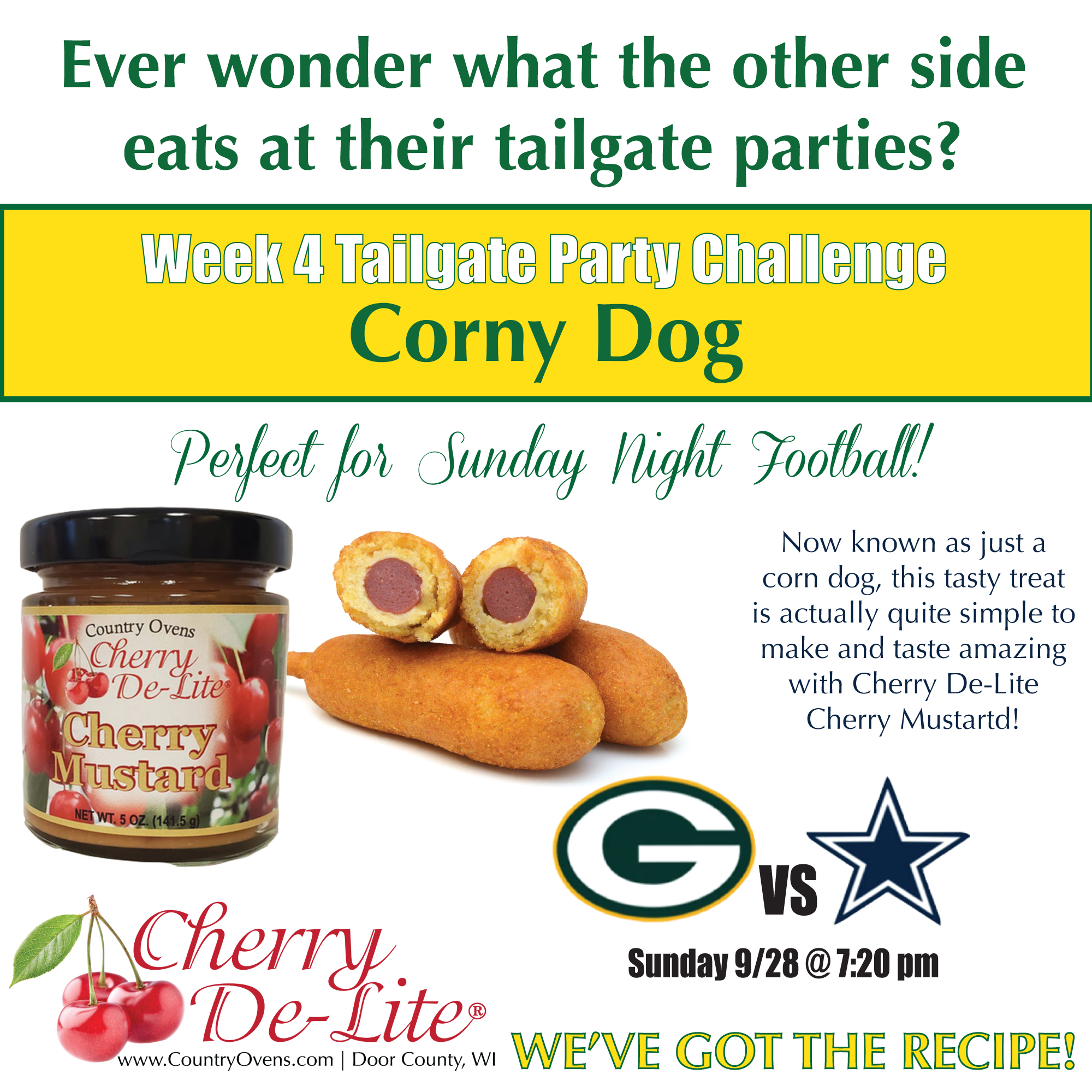 Week 4 Dallas Corny Dog! - Tart Cherry | Cherry De-Lite | Country Ovens ...