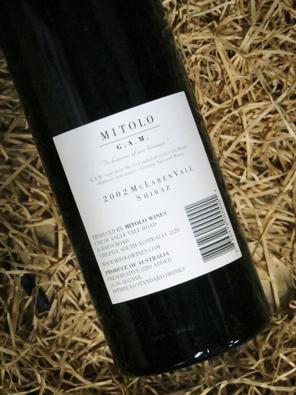 [SOLD-OUT] Mitolo GAM Shiraz 2002 - Melbourne Wine House