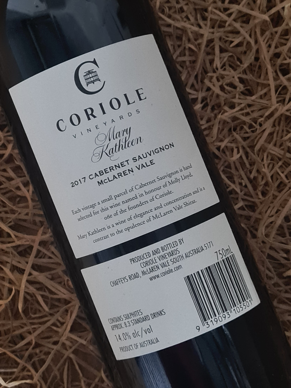 [SOLD-OUT] Coriole Mary Kathleen Reserve Cabernet Merlot 2017 ...