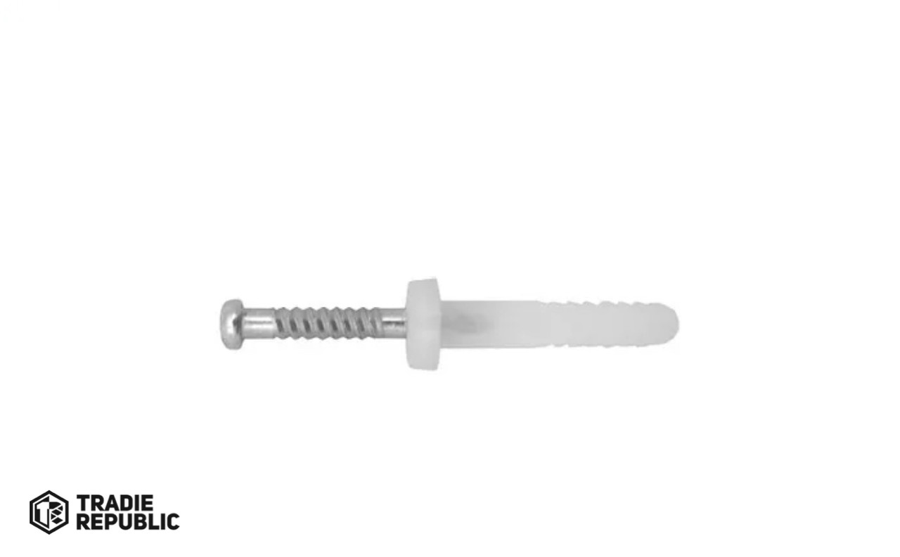 Round Head Nylon Nail In Plug with SS 304 Screw - Tradie Republic