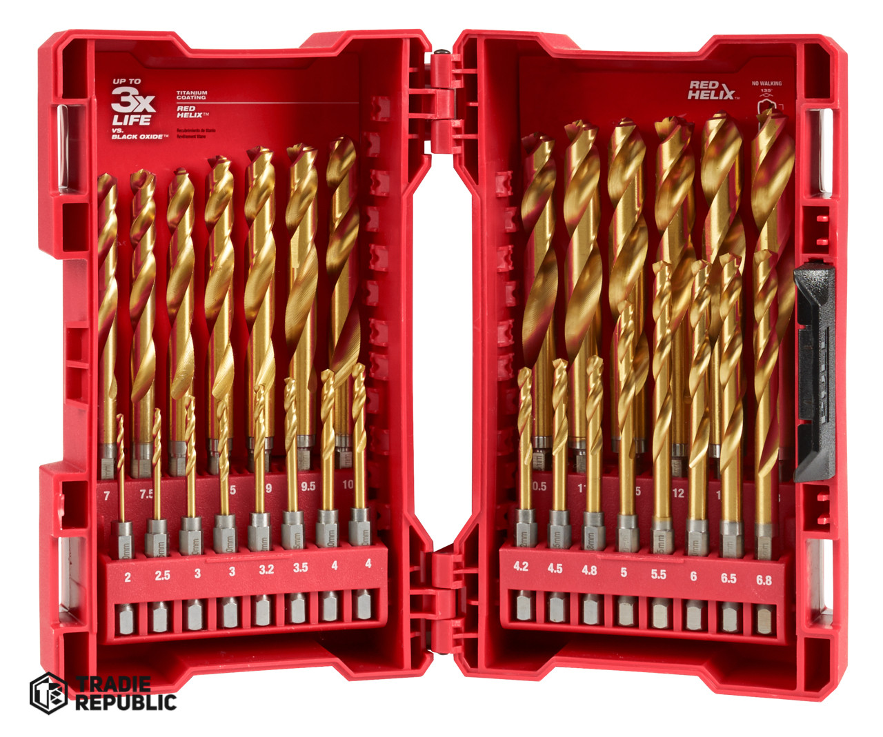 Milwaukee SW Red Helix Ti Drill Bit 29Pc Kit - Tradie Republic