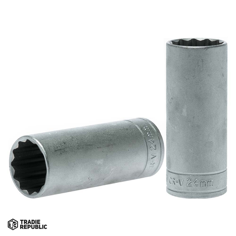 Teng 1/2in Dr. Deep Socket 24mm 12Pnt - Tradie Republic