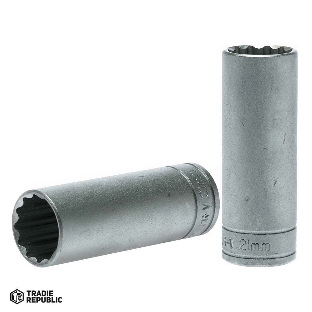 Teng 1/2in Dr. Deep Socket 21mm 12Pnt - Tradie Republic