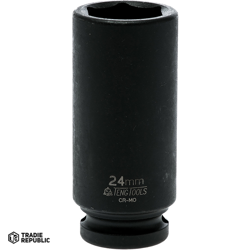 Teng 1/2in Dr. Deep Impact Socket 24mm DIN - Tradie Republic