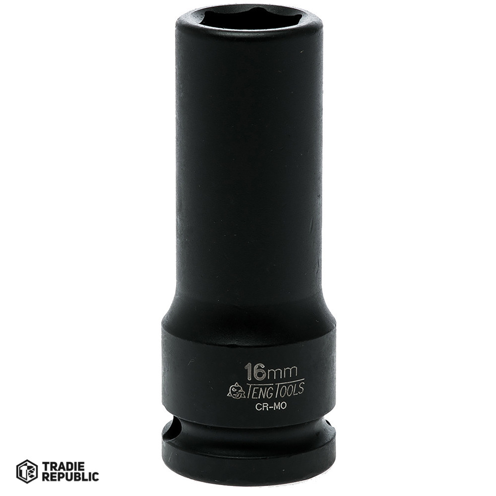 Teng 1/2in Dr. Deep Impact Socket 16mm DIN - Tradie Republic
