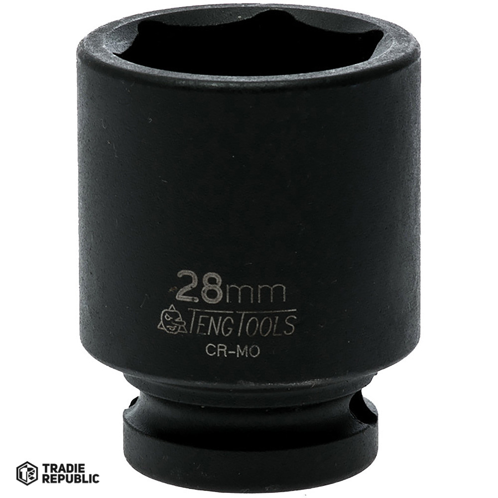 Teng 1/2in Dr. Impact Socket 28mm DIN - Tradie Republic
