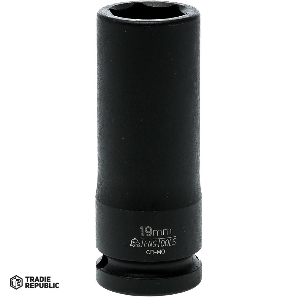 Teng 1/2in Dr. Deep Impact Socket 19mm DIN - Tradie Republic