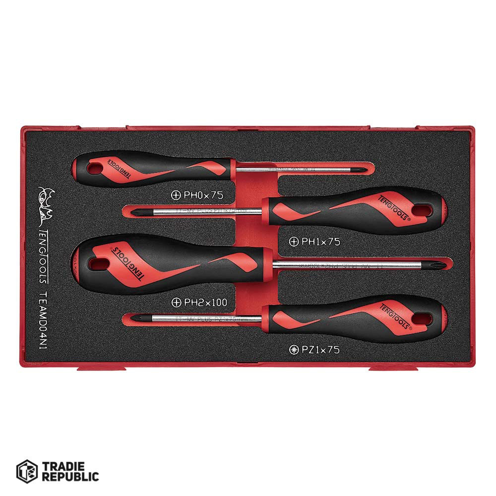 Teng Screwdriver Set PH/PZ 4 Pcs - Tradie Republic