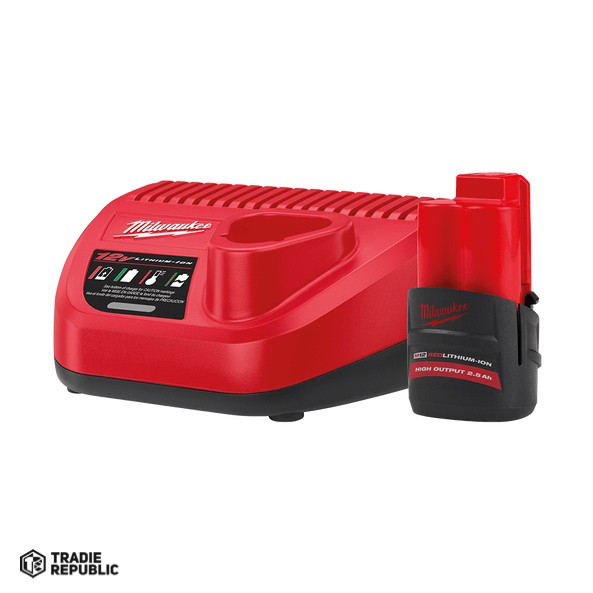 Milwaukee M12 High output 2.5AH Starter pack KIT - Tradie Republic