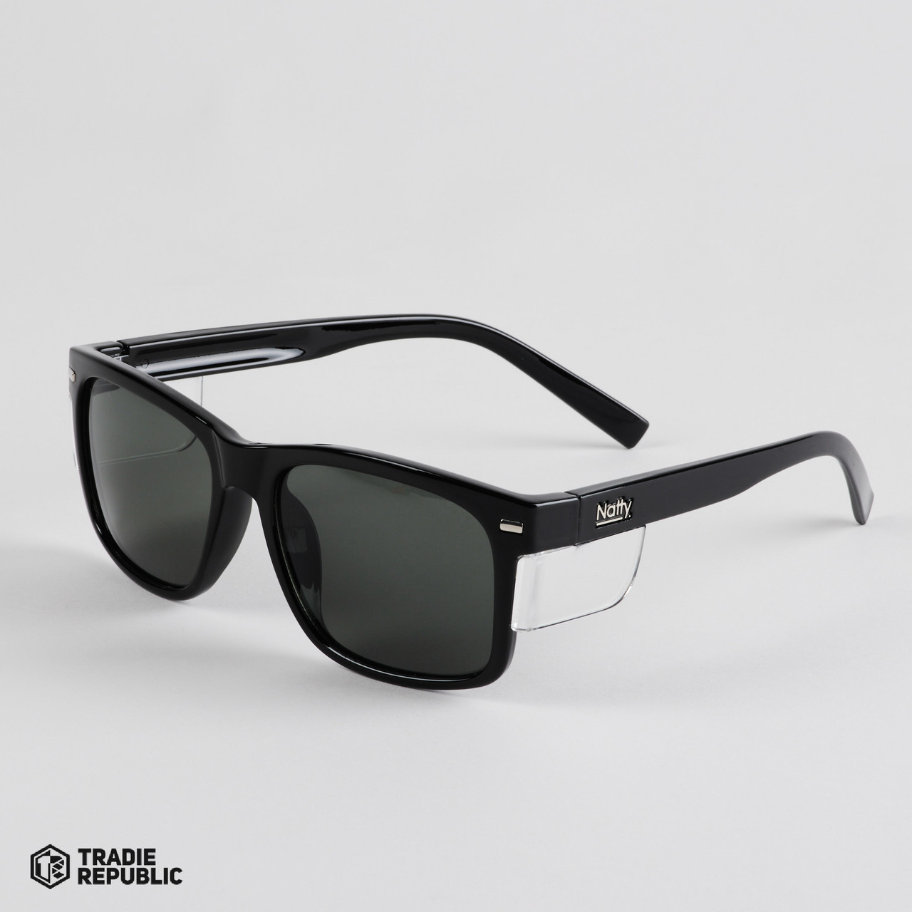 Natty Workwear Kenneth Black Tinted Safety Glasses - Tradie Republic