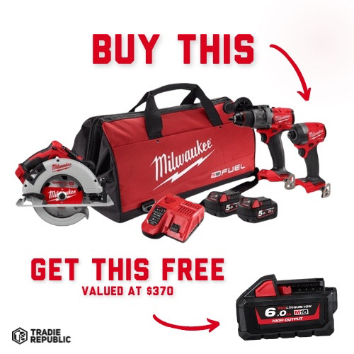 Milwaukee Fuel Carpenters 3PC Kit with Bonus Battery - Tradie Republic